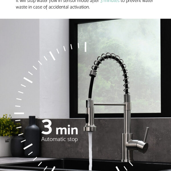 WEWE Touchless Kitchen Faucet with Pull Down Sprayer – Motion Sensor ...